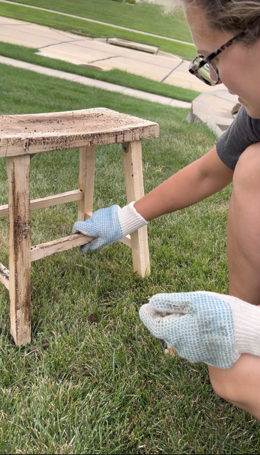 DIY Aged Stool - Hill House Diaries